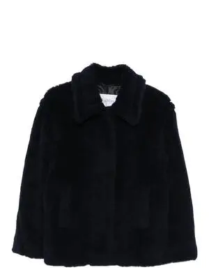 Max Mara Faux Fur Jacket - Blue