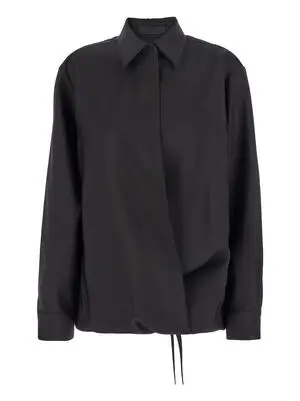 Valentino Garavani VALENTINO Wool Blend Oversize Shirt Multicolor