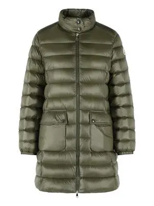 Moncler Genet Long Polyamide Down Jacket - Green