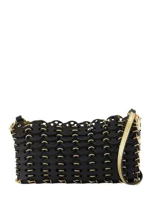 Rabanne Shoulder Bag With Gold-tone Chain Embellishment - Black
