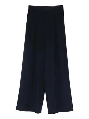 MAX MARA Max Mara Palazzo Pleated Silk Blend Trousers