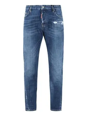 Dsquared2 Cotton Blend Jeans - Blue