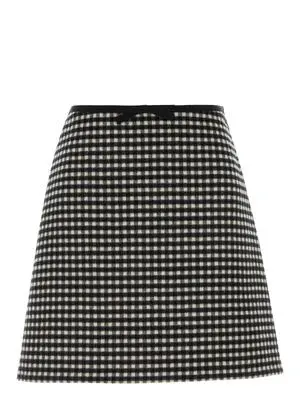 Valentino Garavani VALENTINO GARAVANI Embroidered Flannel Mini Skirt Multicolor