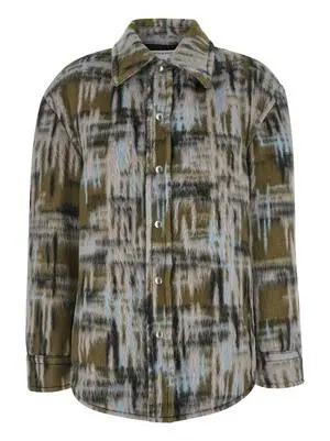 Bottega Veneta Brushed Wool Check Overshirt - Multicolor