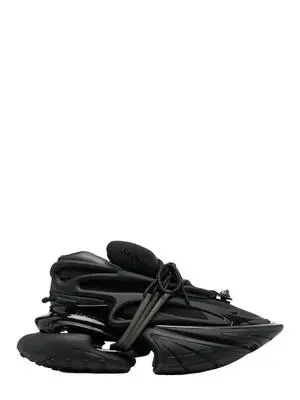 Balmain Calf Leather Low-top Trainers - Black