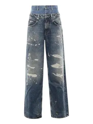 Dolce & Gabbana Double Layer Denim Jeans - Blue