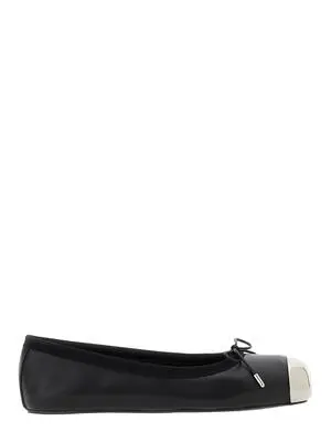 Alexander McQueen Ballet Flats With Metallic Toe - Multicolor