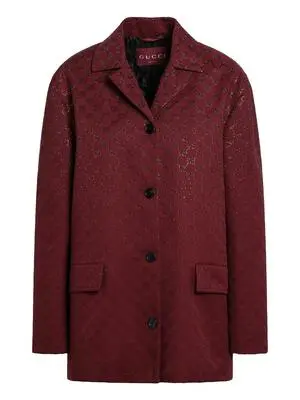 Gucci Single Breasted Gg Crystal Jacket - Red