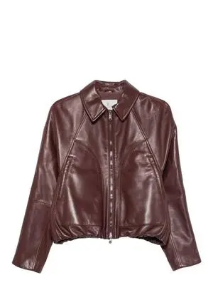 Brunello Cucinelli Leather Zip-up Jacket - Red