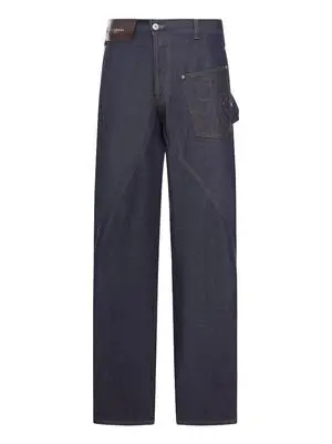 JW Anderson Twisted Denim Workwear Jeans - Blue