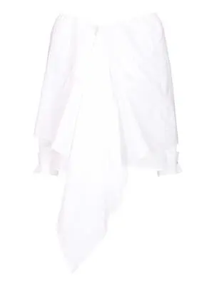 MAX MARA Max Mara Cotton Poplin Blouse With Asymmetrical Detail