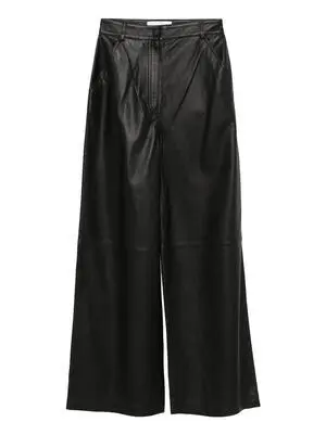 YVES SALOMON Straight Leg Trousers - Black