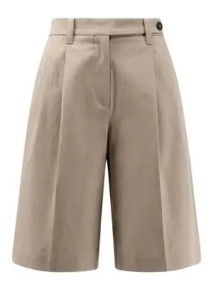 Brunello Cucinelli Cotton And Linen Shorts - Multicolor