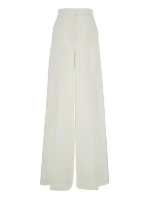 Max Mara Ninfa Virgin Wool Wide Leg Pants - Multicolor