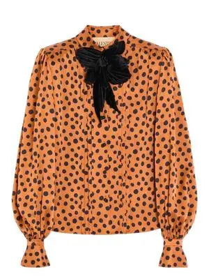 Valentino Garavani Printed Silk Shirt - Orange