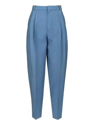 Celine Montauk Trousers In Wool And Mohair - Blue