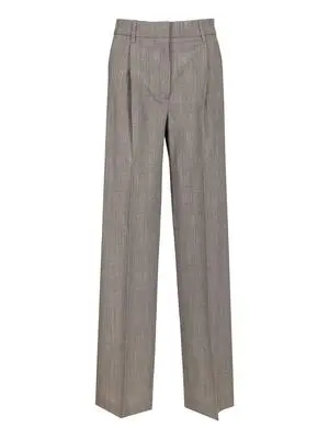 GOLDEN GOOSE Oversized Prince Of Wales Trousers - Gray
