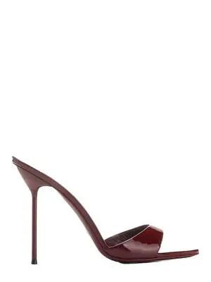 Paris Texas Lidia" Patent Leather Mule With Covered Plug Heel - Multicolor