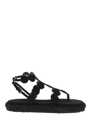 Pierre Hardy Suede Geometric Cage Platform Sandals - Black