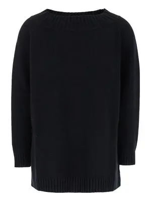 Max Mara Radames" Wool & Cashmere Boat Neck Sweater - Multicolor