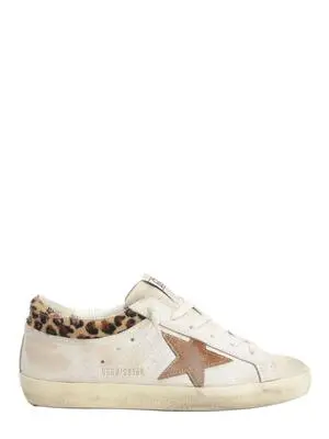 GOLDEN GOOSE Super-star Suede Sneakers With Pony Skin Trim - Multicolor