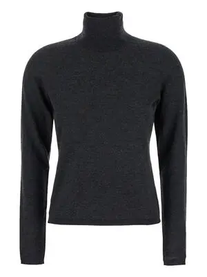 Max Mara Max Mara Adda Cashmere High Neck Sweater Gray