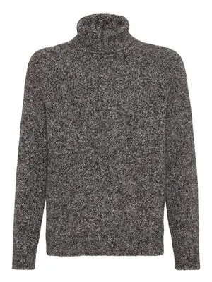 Brunello Cucinelli Alpaca Blend Turtleneck Sweater - Gray