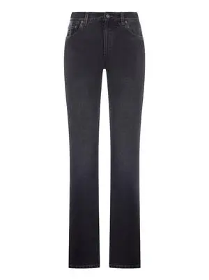 Saint Laurent Straight Leg Denim Jeans - Multicolor