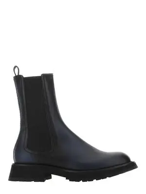 Alexander McQueen Two-tone Leather Ankle Boots - Multicolor