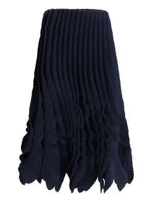 Alaïa Tweed Knit Ruffle Skirt - Blue