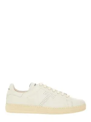 TOM FORD Warwick Leather Sneakers - Cream