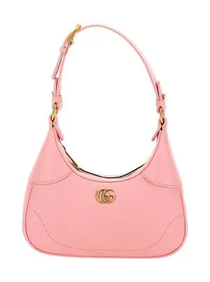 Gucci Aphrodite Small Shoulder Bag In Leather - Pink