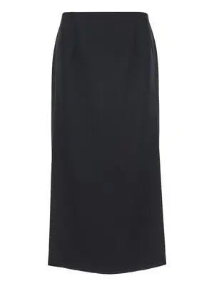 Valentino Garavani Wool Midi Skirt With Side Slits - Multicolor
