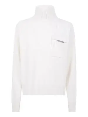 Brunello Cucinelli Cashmere Ribbed Turtleneck Sweater - Multicolor