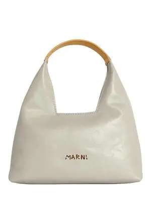 Marni Grey Leather Handbag With Top Handle - Gray