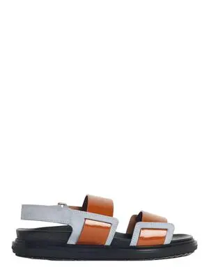 Marni Fussbett Light Leather Sandals - Blue