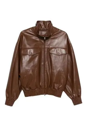 Balenciaga Leather Jacket - Brown