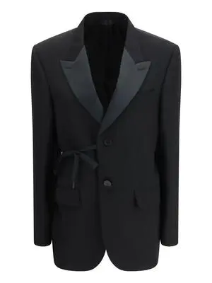 Balenciaga Wrap Tailored Jacket - Black