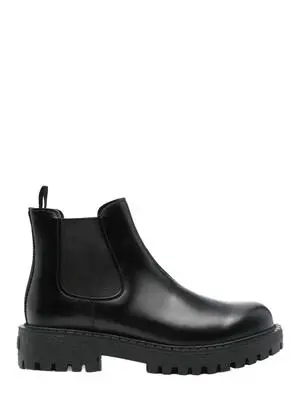 Prada Leather Chelsea Boots - Black