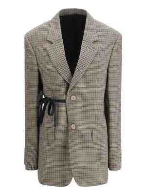 Balenciaga Single-breasted Checked Jacket - Multicolor