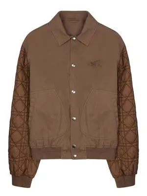Dior Quilted Sleeve Bomber Jacket - Brown