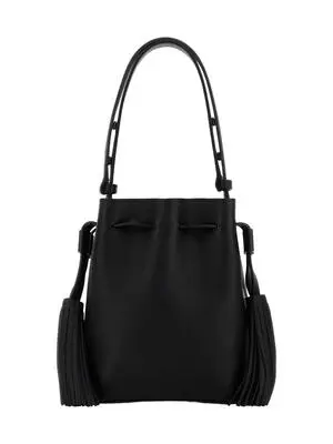 Valentino Garavani Vlogo Signature Leather Bucket Bag - Black