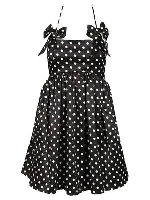 GANNI Polka Dot Mini Dress - Black