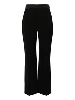 Casablanca Silk And Viscose Blend Trousers - Black