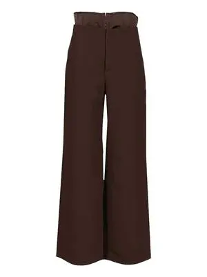 ROTATE BY BIRGER CHRISTENSEN ROTATE Corset Wide-Leg Trousers Brown