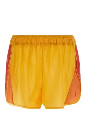 Saint Laurent Color-block Cupro Shorts - Multicolor