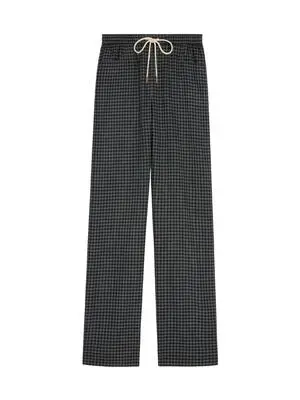 Celine Madras Wool And Cashmere Jogger Trousers - Multicolor