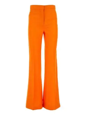 Stella McCartney Fluo Viscose Wide-leg Pant - Orange