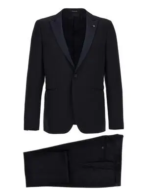 Tagliatore Tuxedo Dress - Blue