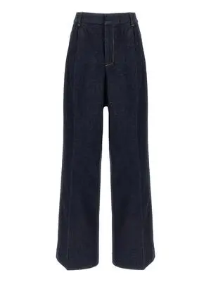 Zimmermann Illustration Denim Wide Leg Jeans - Blue